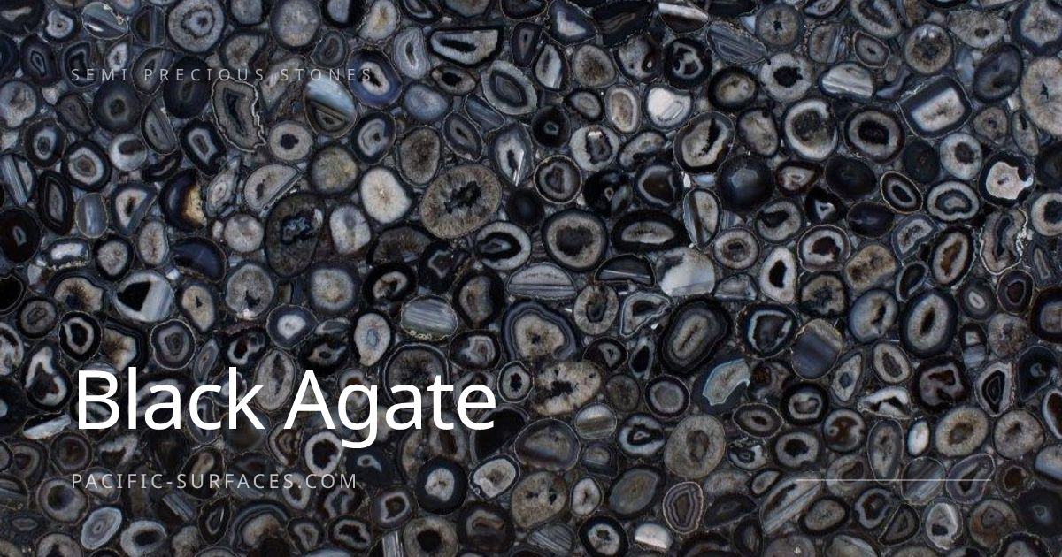 Black Agate Slab – Bold Dark Semi-Precious Stone Surface